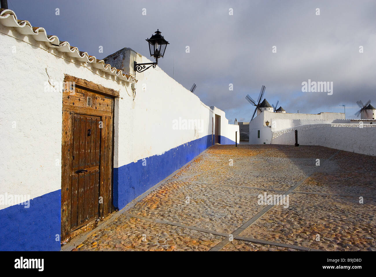 spain New Castile La Mancha Campo de Criptana buildings windmills ...