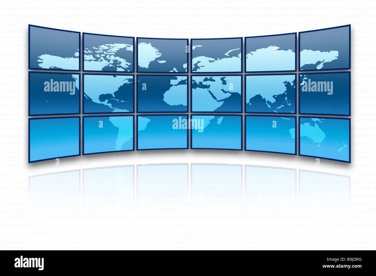 World map on a big screen Stock Photo - Alamy