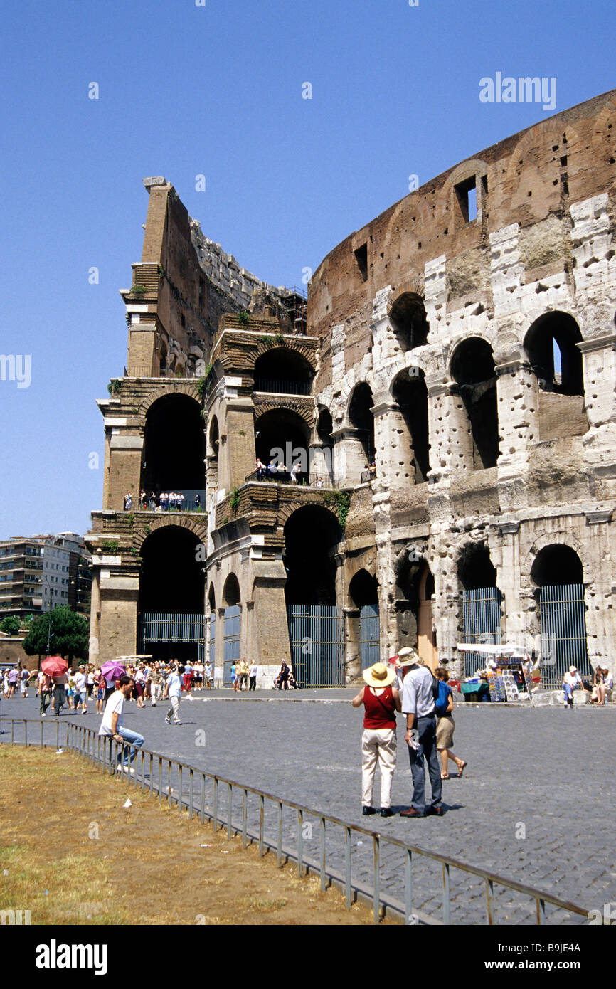 Tourists at the Colosseum, Colosseo, Rome, Italy, Europe Stock Photo ...