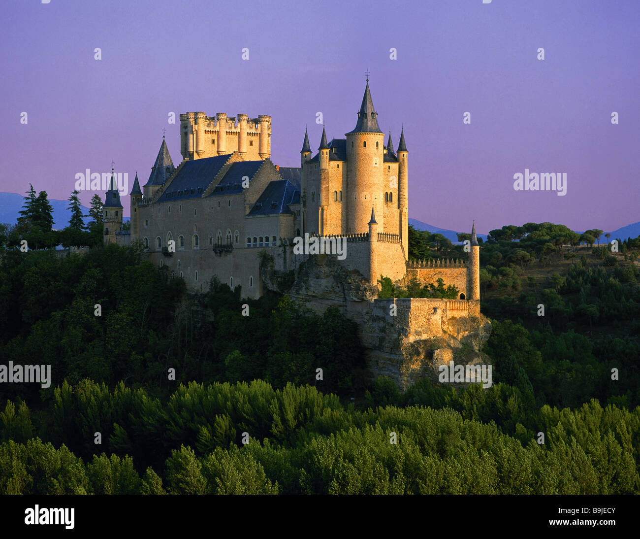spain Castile Segovia Alcazar rise castle fortress palace palace ...