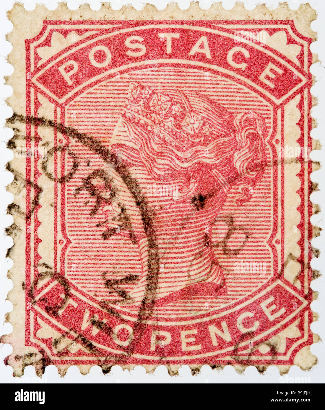 Penny Red Postage Stamp On High Resolution Stock Photography and Images ...