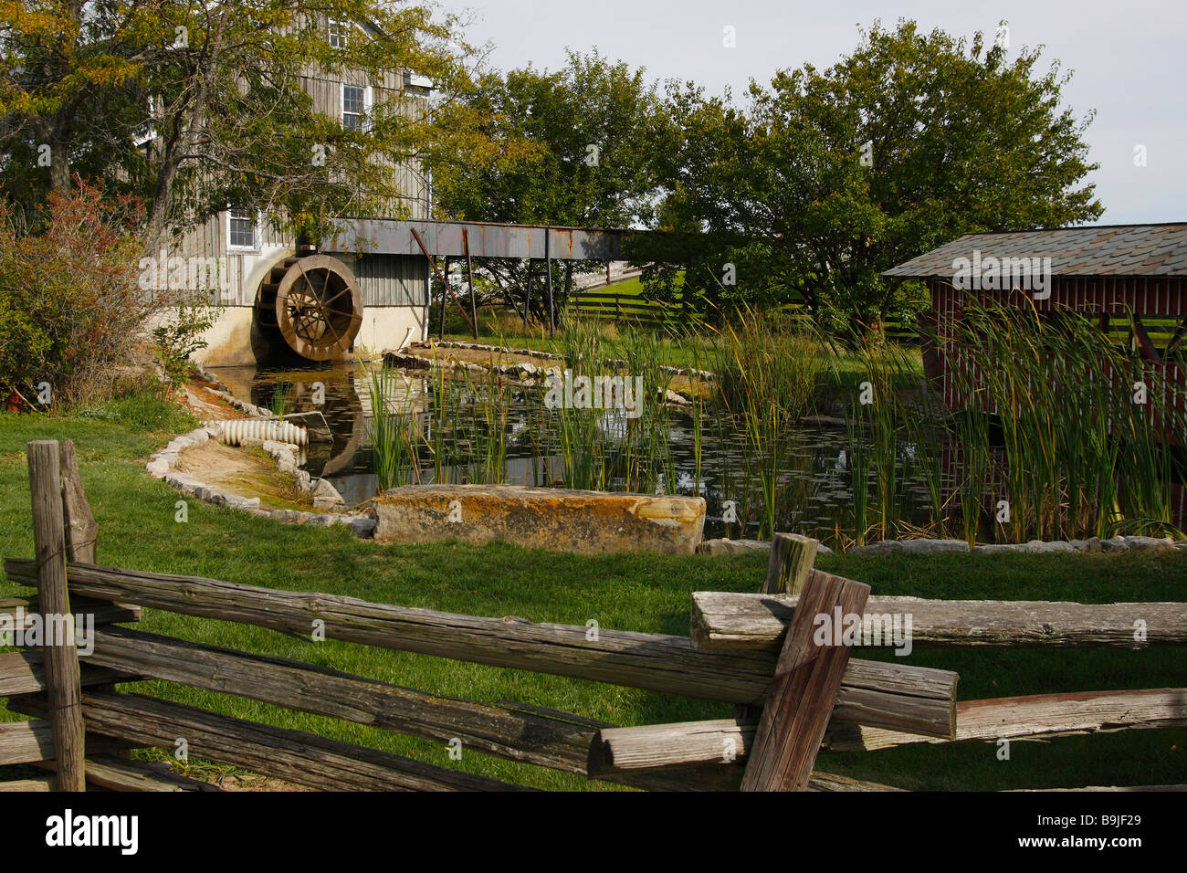 Sauder Village Ohio in USA US American rural historical wooden ...