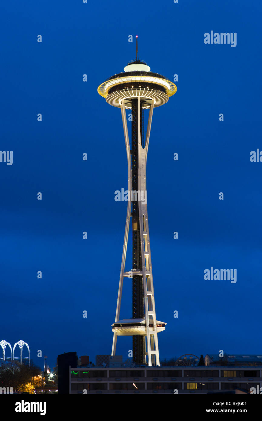 The Space Needle at night, Seattle, Washington, USA Stock Photo - Alamy