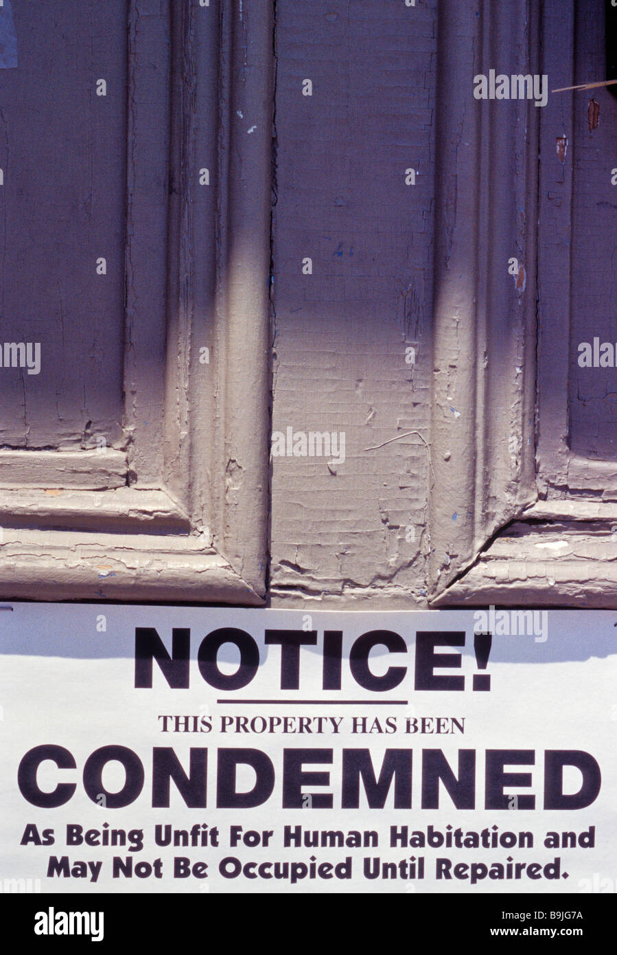 Notice this property has been condemned as being unfit for human ...