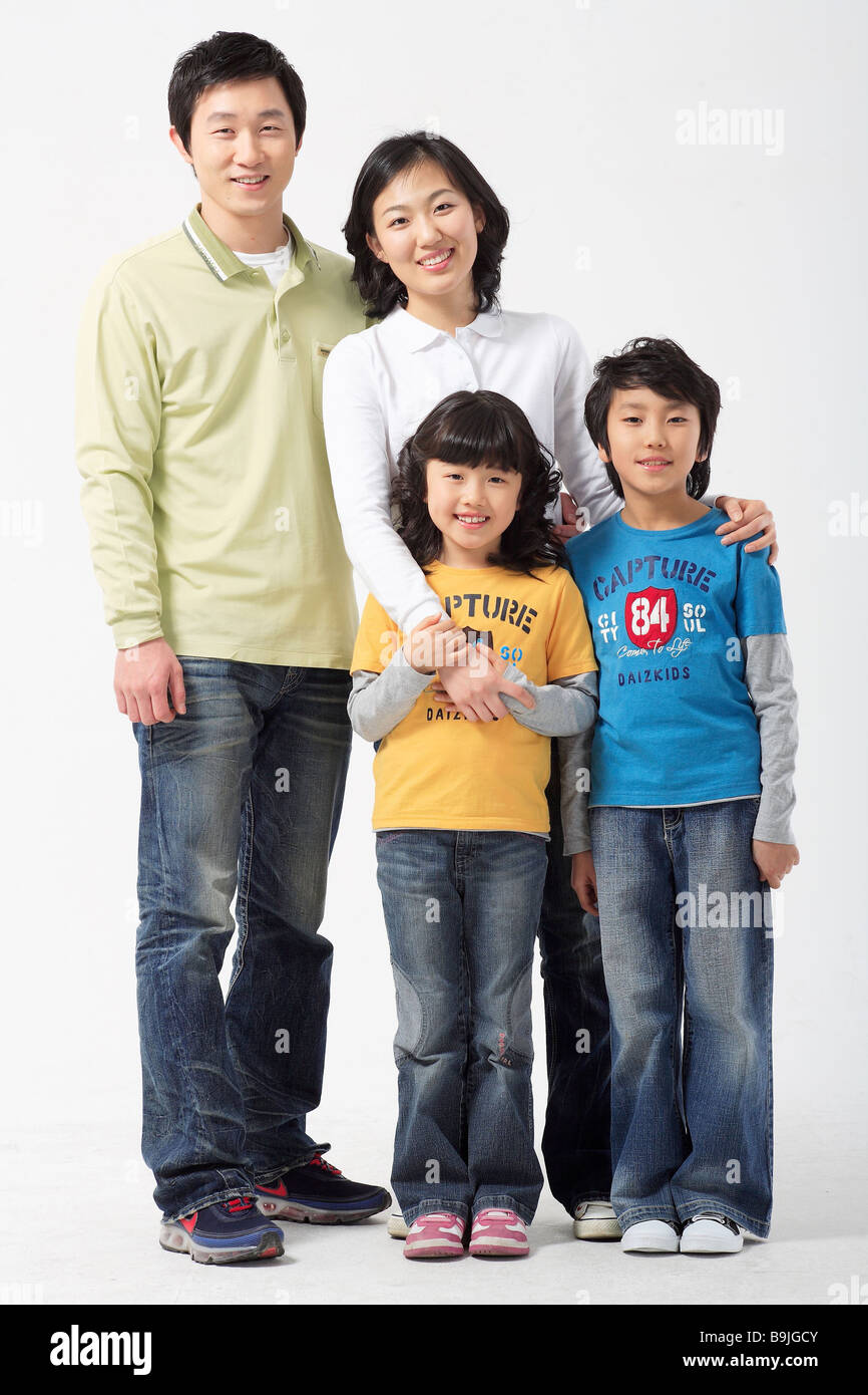 Happy Asian Family Stock Photo - Alamy