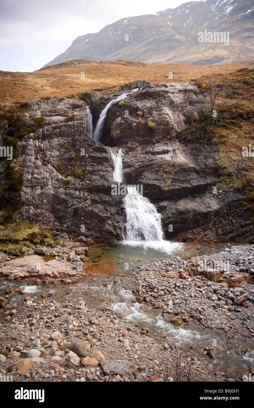 Wide angle study of a waterfall in portrait Stock Photo - Alamy
