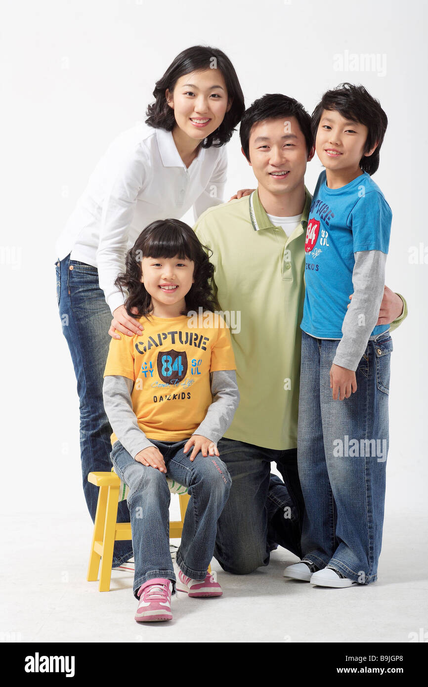 Happy Asian Family Stock Photo - Alamy