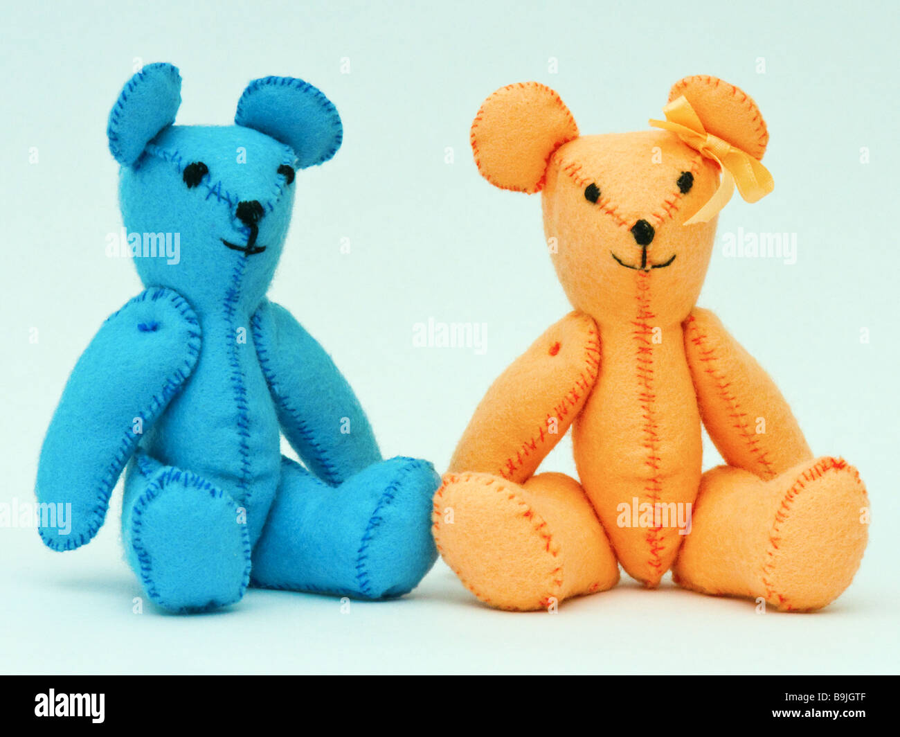 Miniature teddy bear sitting pair (Mini Bear Collection Stock Photo - Alamy
