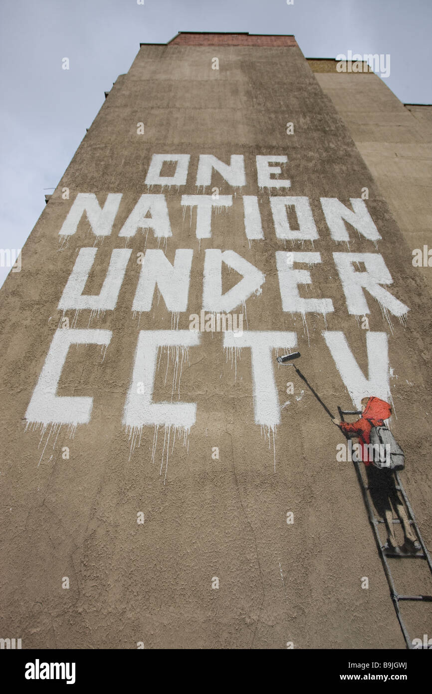 Banksy graffiti cctv hi-res stock photography and images - Alamy