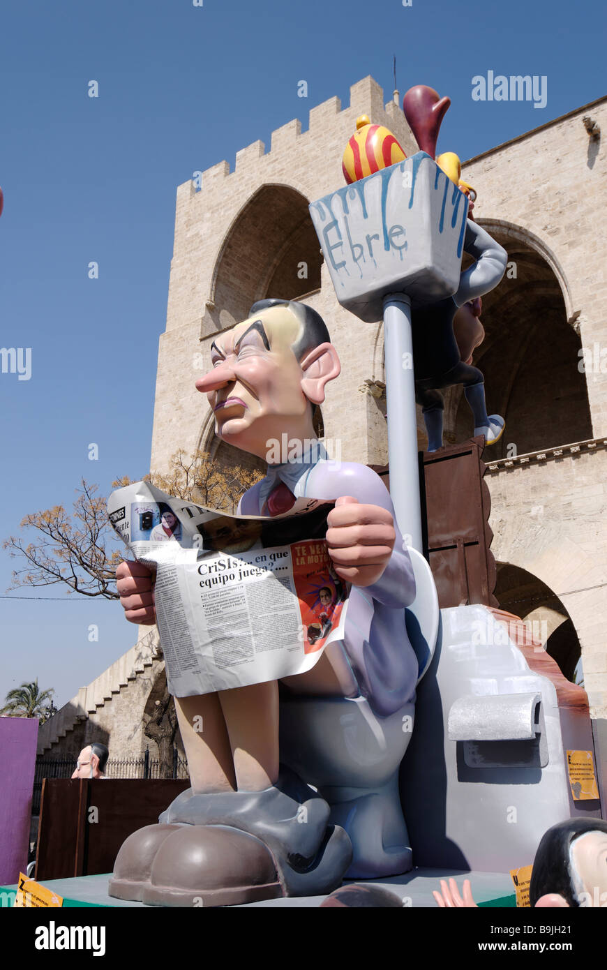 Political satire sculpture. Las Fallas festival. Valencia Spain Stock ...