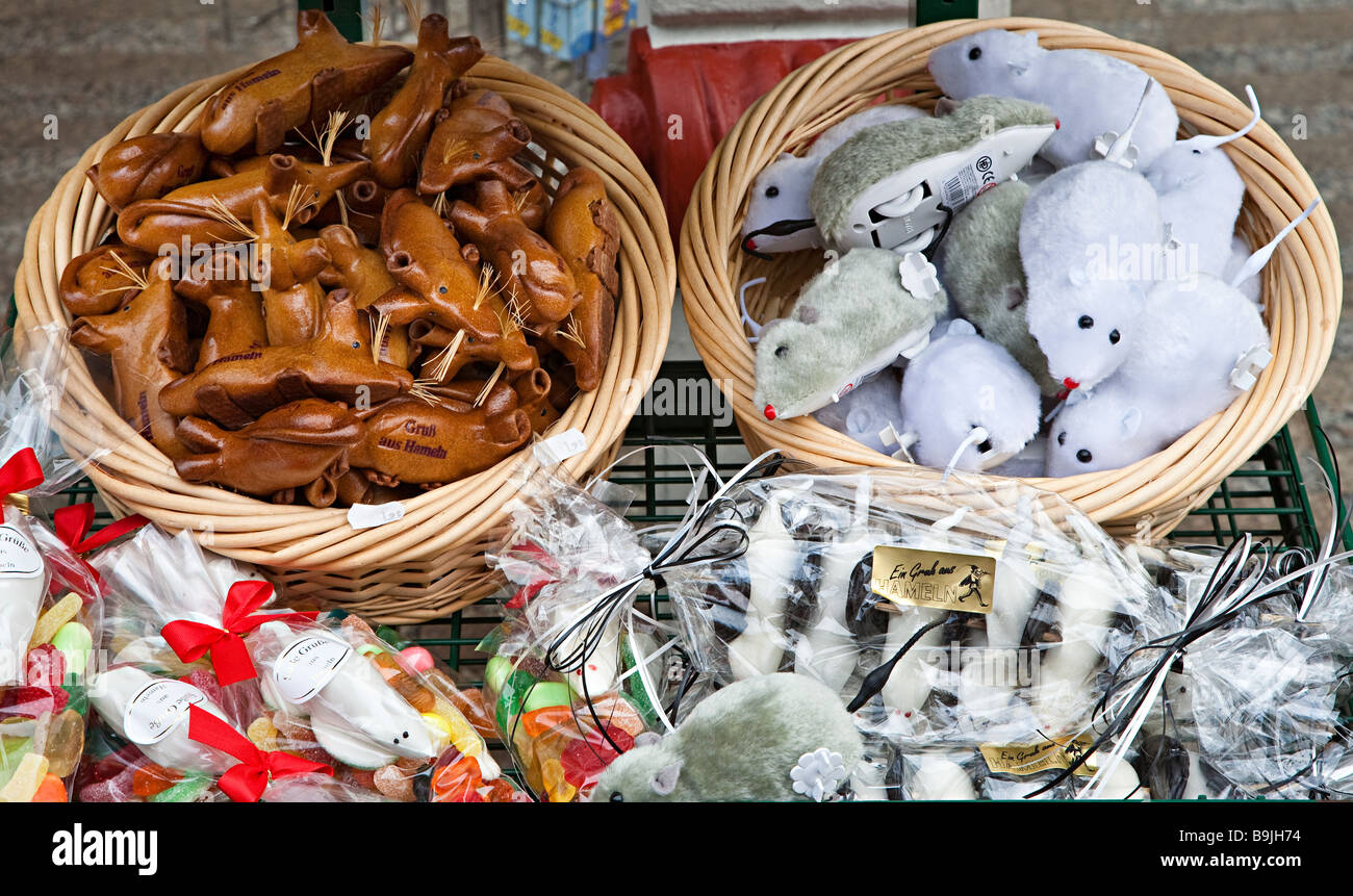 Toy rats on sale in Hamelin Germany Stock Photo - Alamy