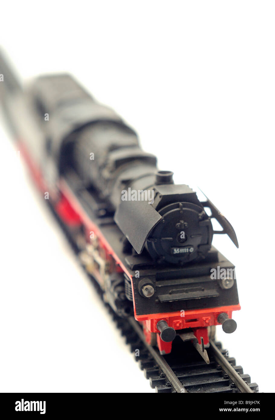 Steam locomotive engine and trains model railway cut out still life ...
