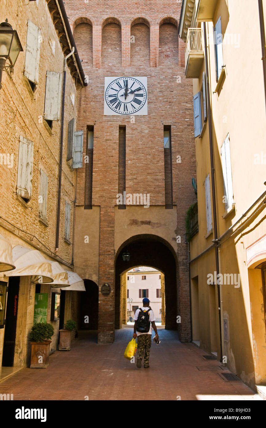 Clock tower Vignola Modena Italy Stock Photo - Alamy