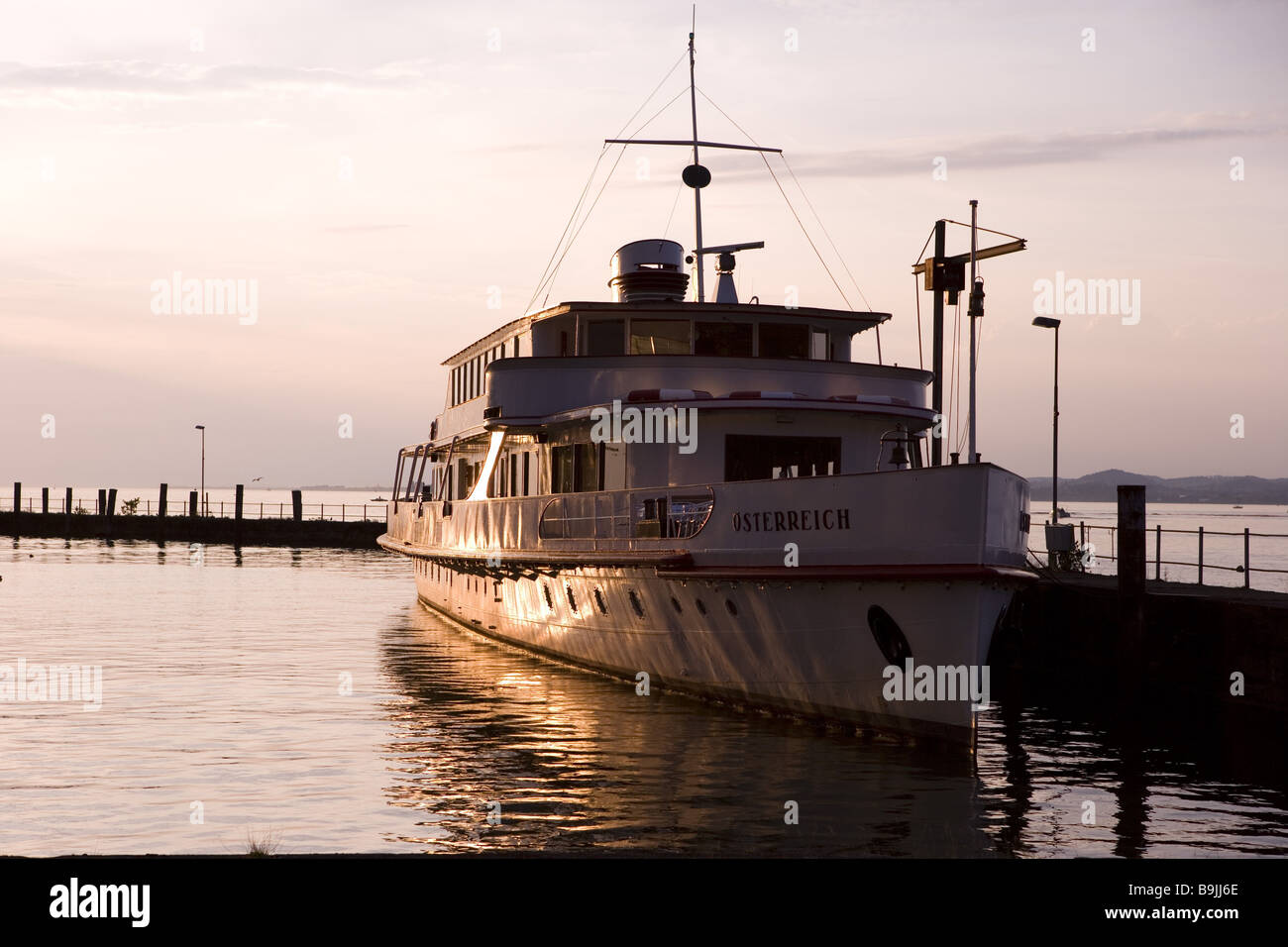 Austria Vorarlberg Lake Constance Bregenz harbor Lake Constance-ship ...