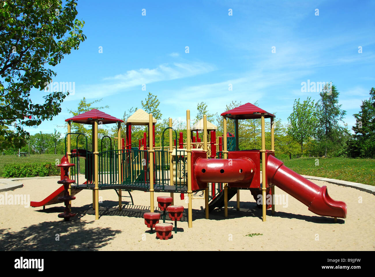 Playground in a city park Stock Photo - Alamy