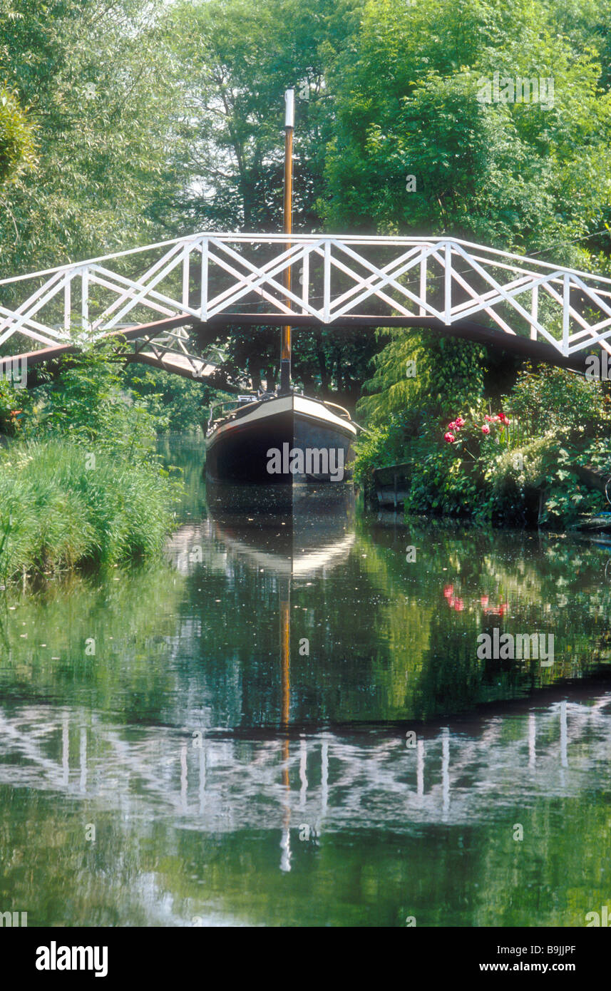 A Dutch barge moored on the Kennet Navigation River Kennet Kennet Avon ...