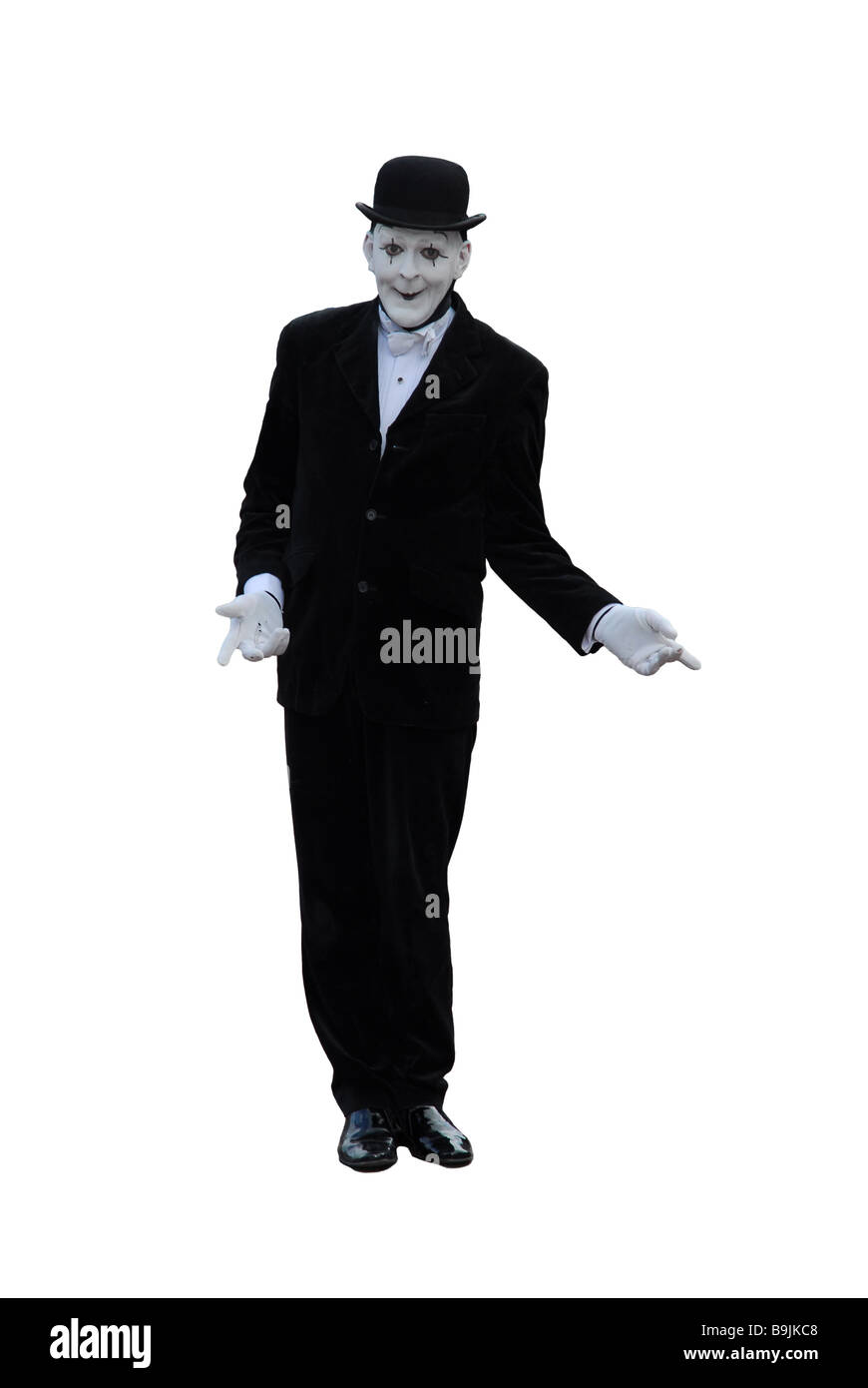 A mime on white background Stock Photo - Alamy