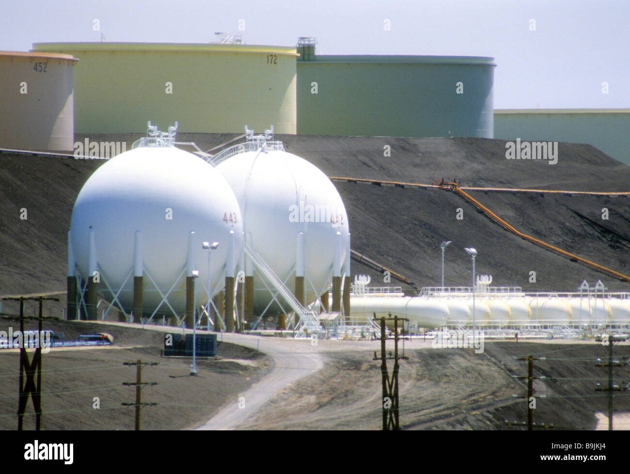 fuel gas storage refinery plant energy protect security safe tank berm ...