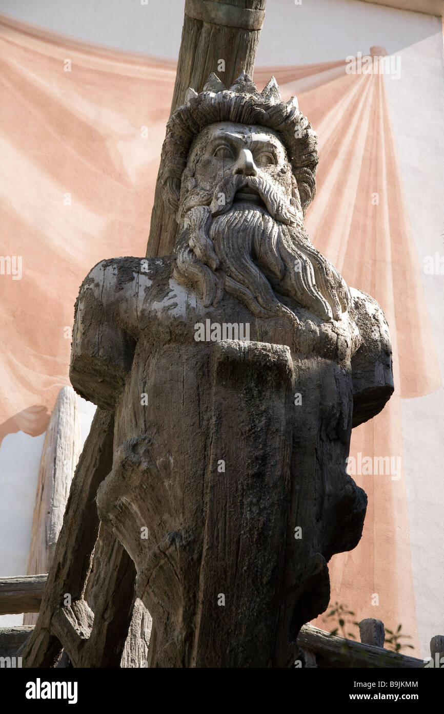 The galleon mural at the Place Vatel, a 3-dimensional mural with the ...
