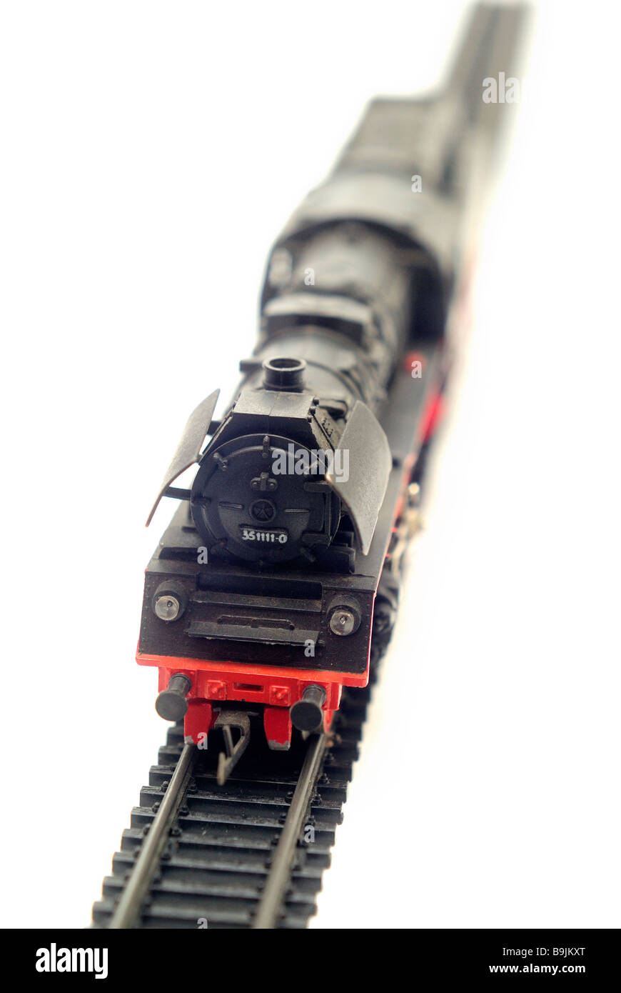 Steam locomotive engine and trains model railway cut out still life ...