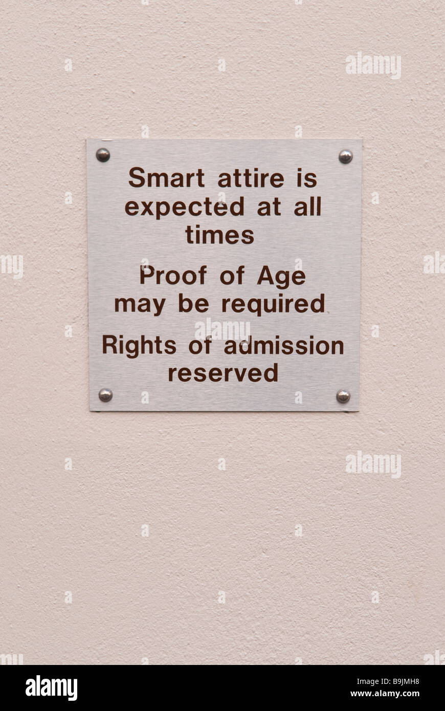 Dress code sign hi-res stock photography and images - Alamy