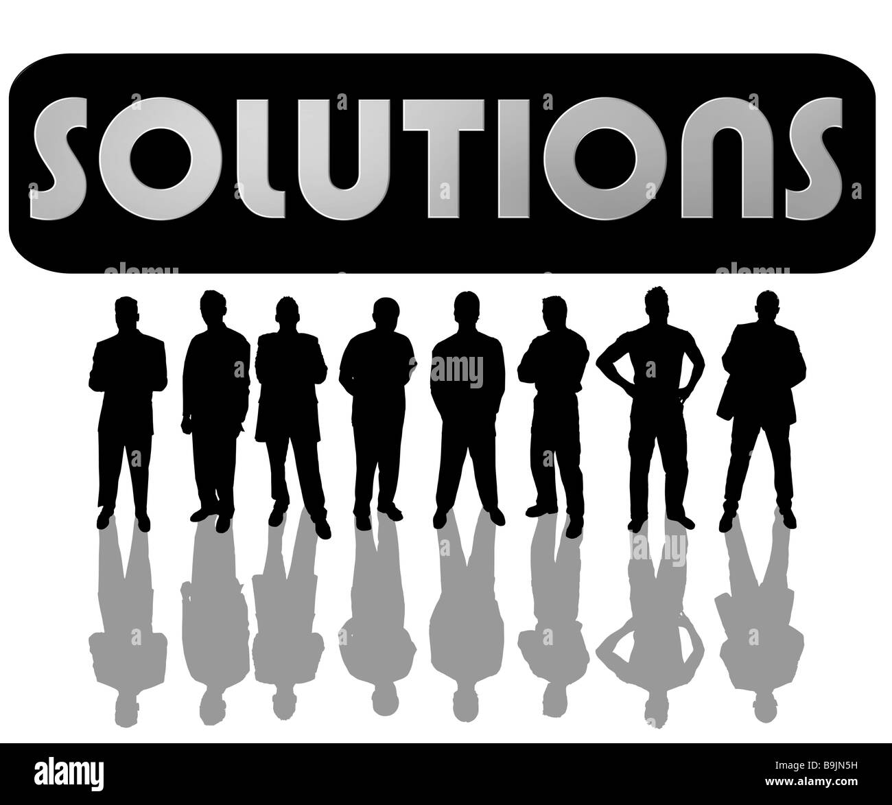 Teamwork solutions Black and White Stock Photos & Images - Alamy