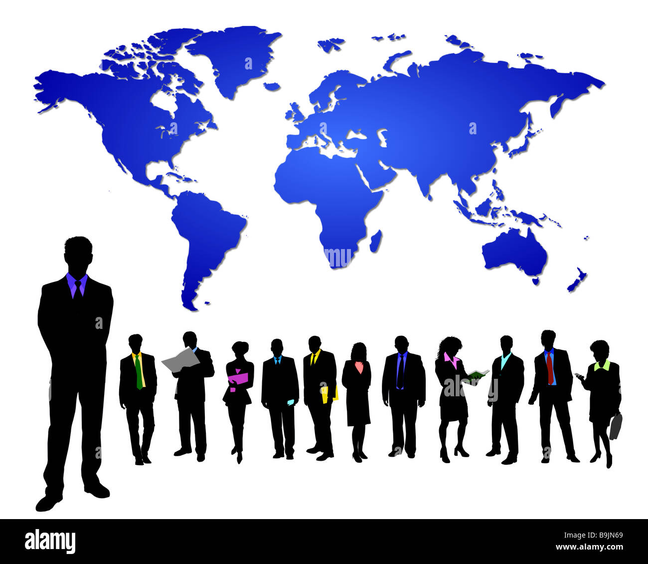 business world blue Stock Photo - Alamy