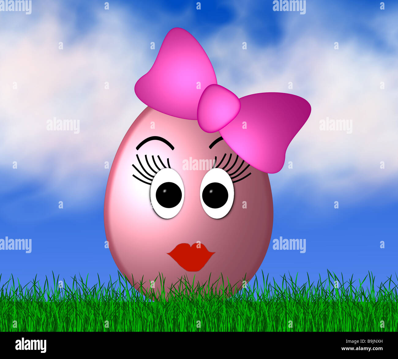 easter egg girl Stock Photo - Alamy