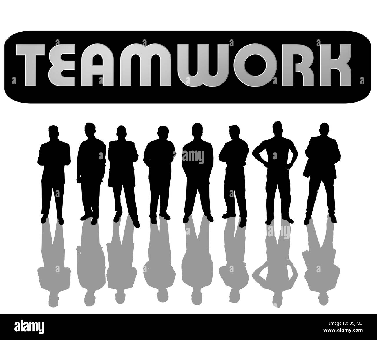 teamwork people black and white Stock Photo - Alamy