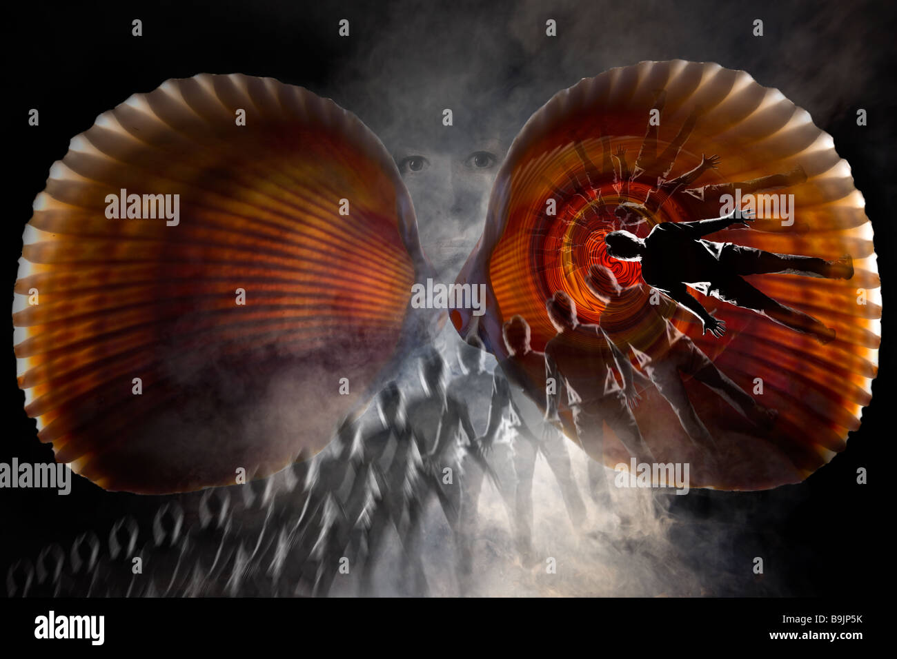 Composited art illustration of a scene from a dream Stock Photo - Alamy