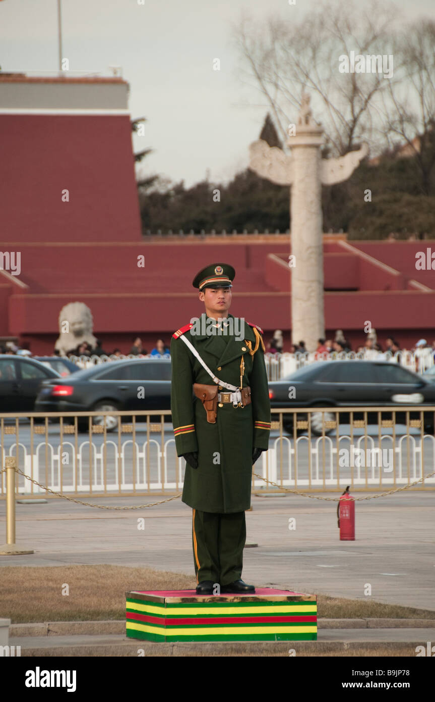 People Liberation Army's soldier on the Tiananmen Square, Beijing ...