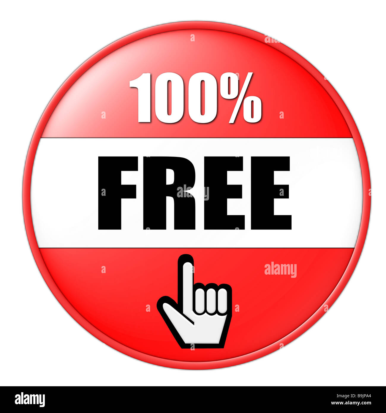 100% free button Stock Photo - Alamy