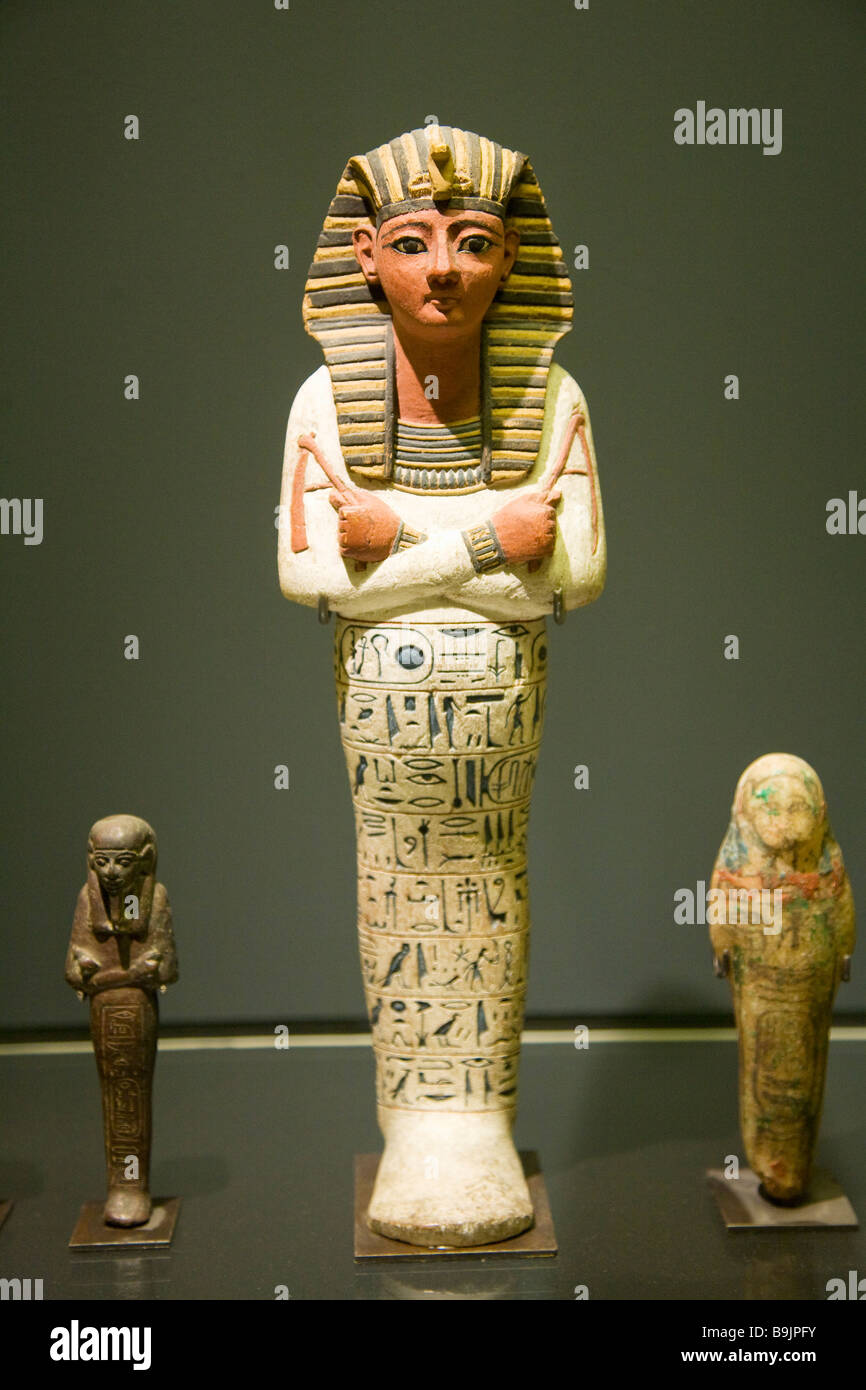 Shabti figure of Ramses IV Musee du Louvre Museum interior Paris France ...
