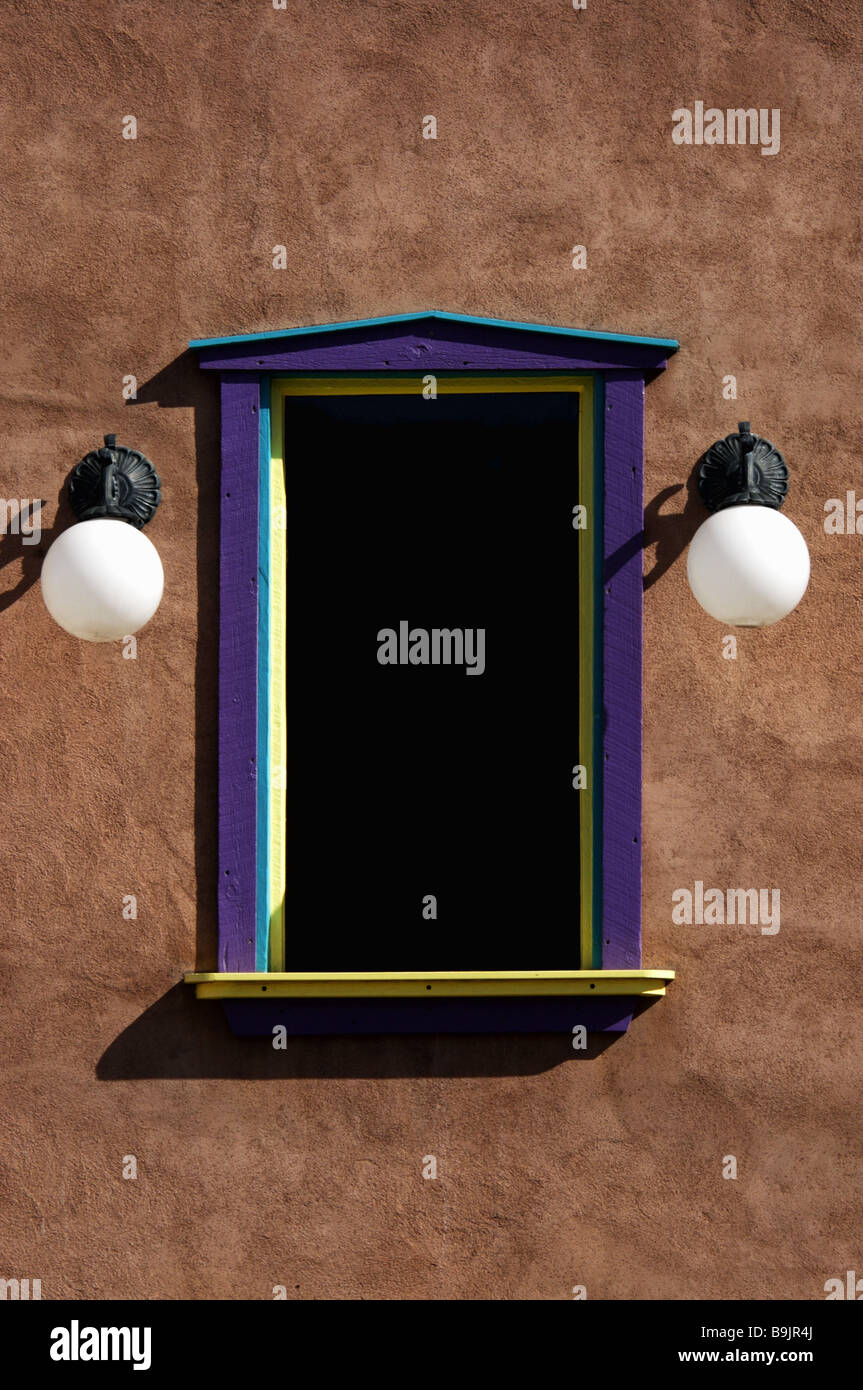 House-wall windows lamps Stock Photo - Alamy