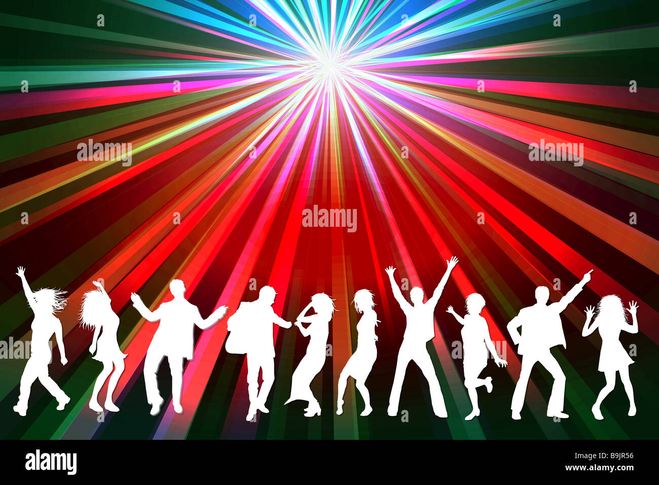 dancing young people in disco Stock Photo - Alamy