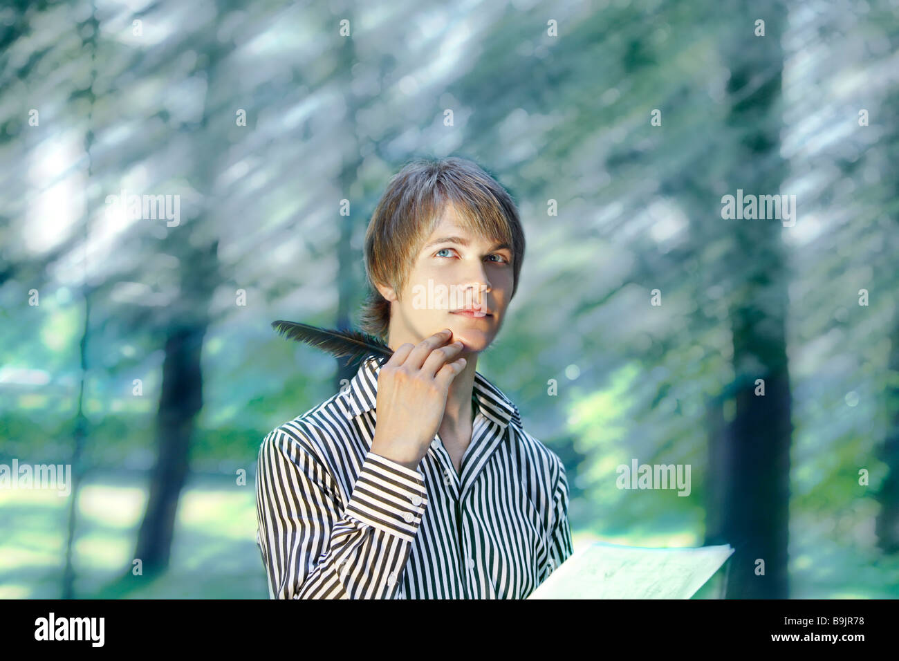 enigmatic poet thinking in the nature Stock Photo - Alamy