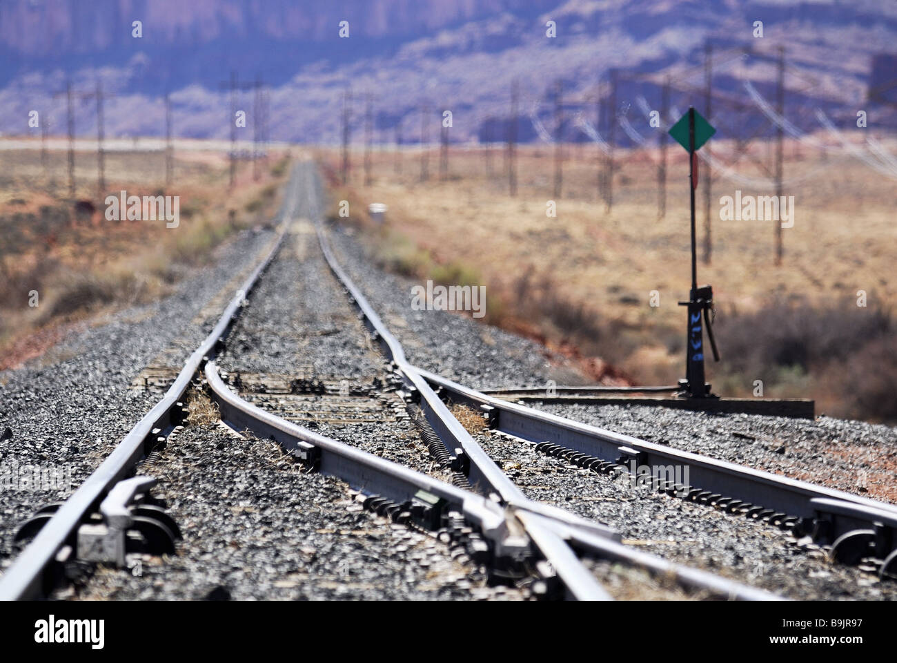 Track railroad USA Utah Stock Photo - Alamy