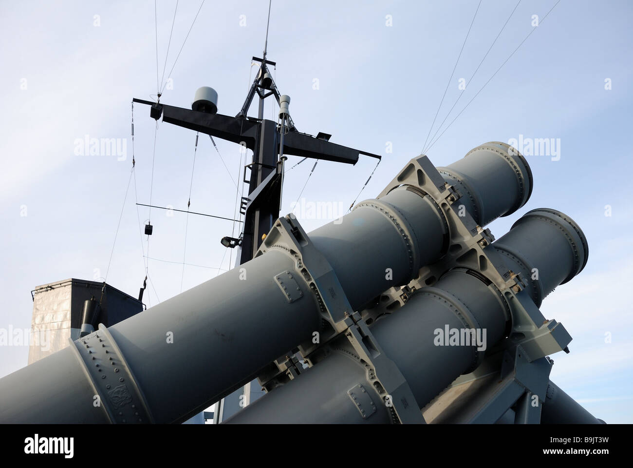 Main missile system on board a frigate Hessen Stock Photo - Alamy