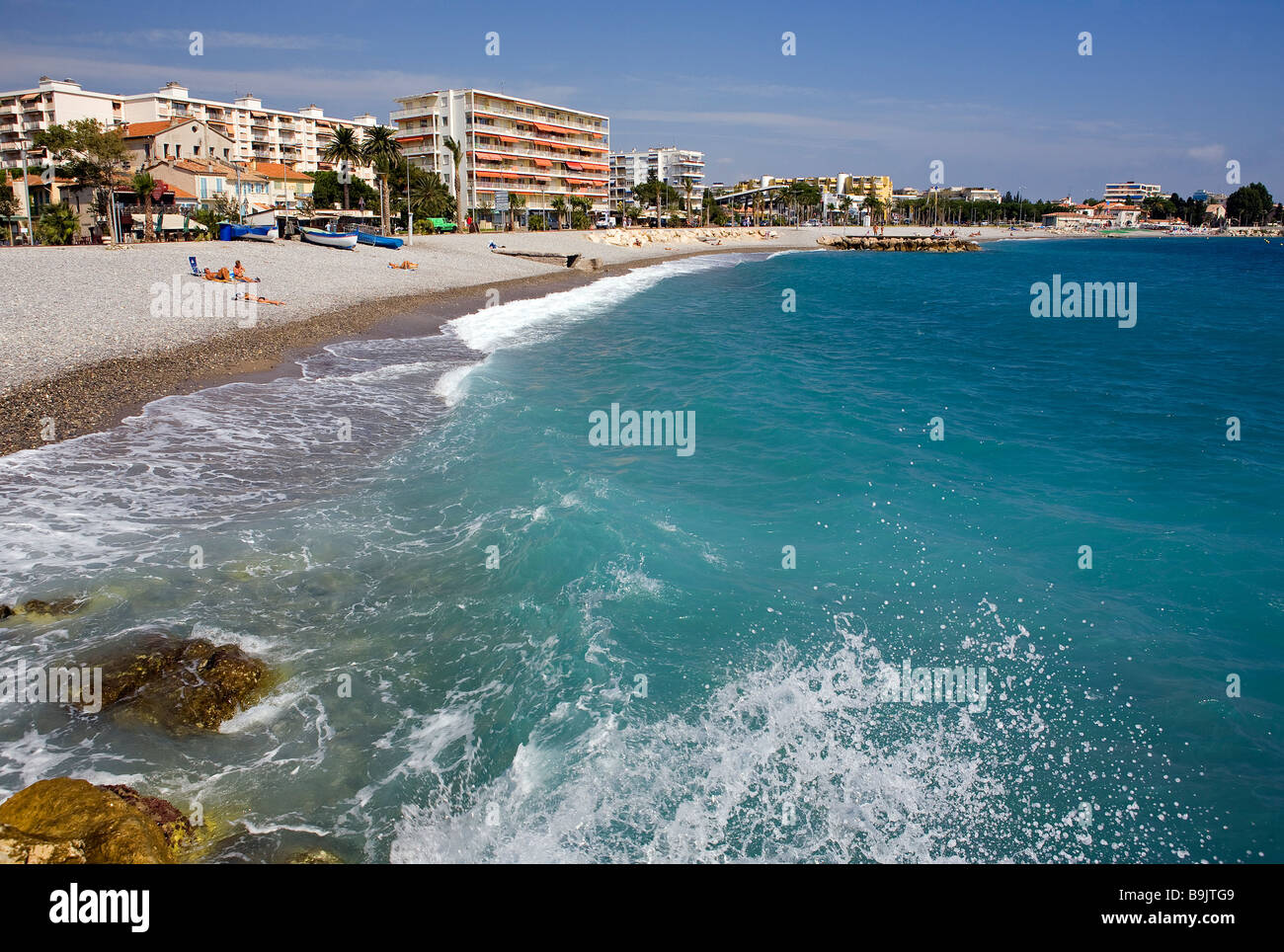 France, Alpes Maritimes, Cagnes sur Mer, the beach Stock Photo - Alamy