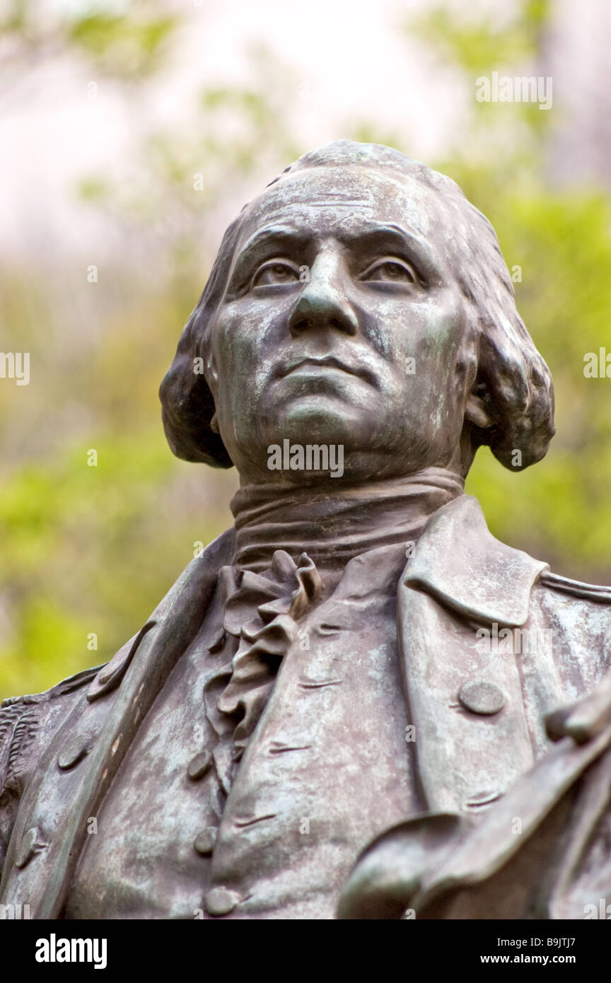 A bust of George Washington in the Civic Center area down town Los ...