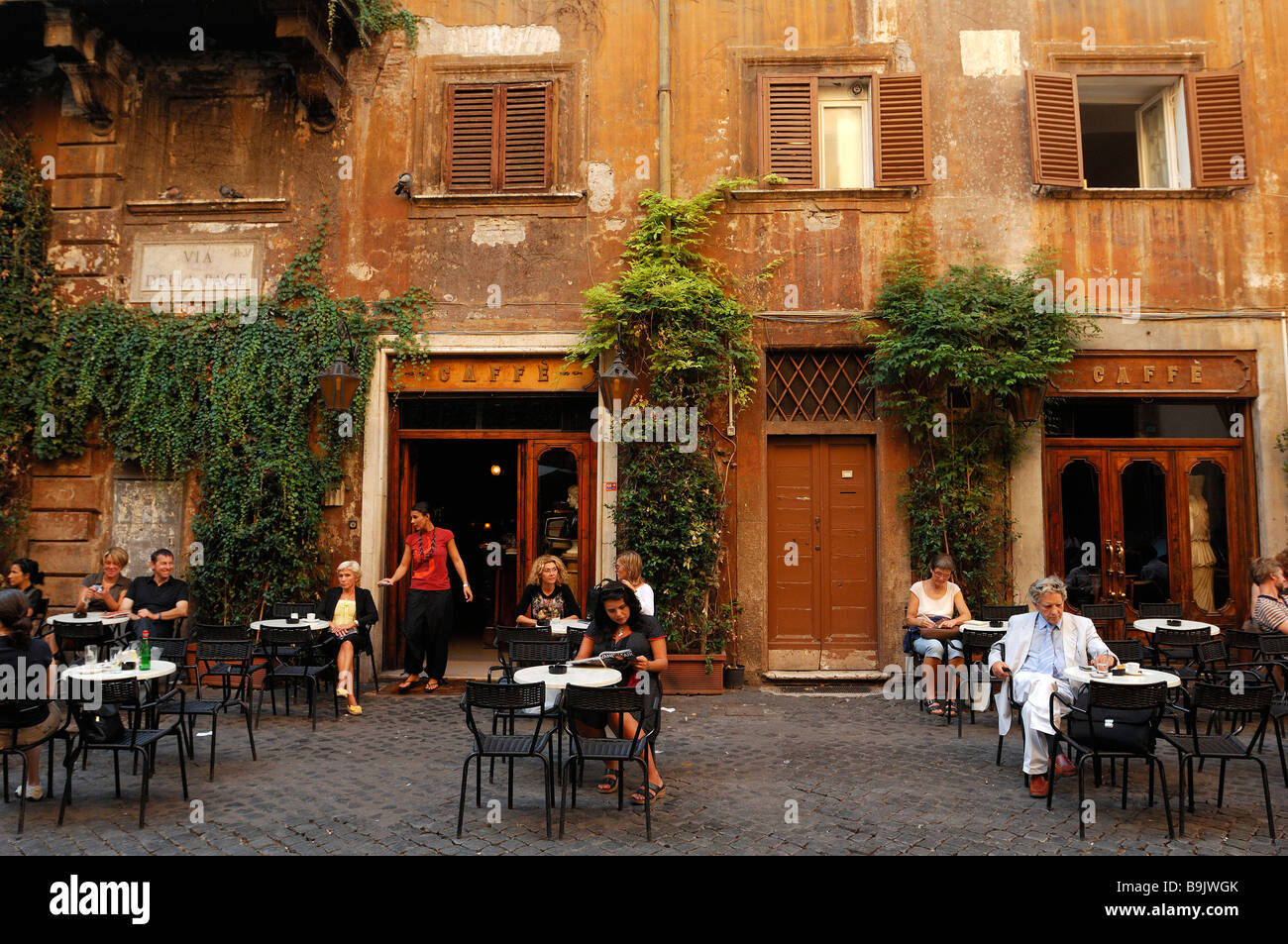 Italy, Lazio, Rome, Cafe della Pace on the Via della Pace in the Piazza ...
