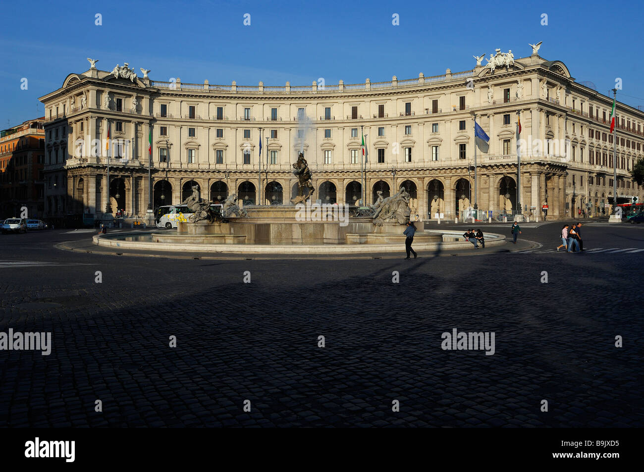 Italy, Lazio, Rome, Piazza della Repubblica in the Viminale district ...
