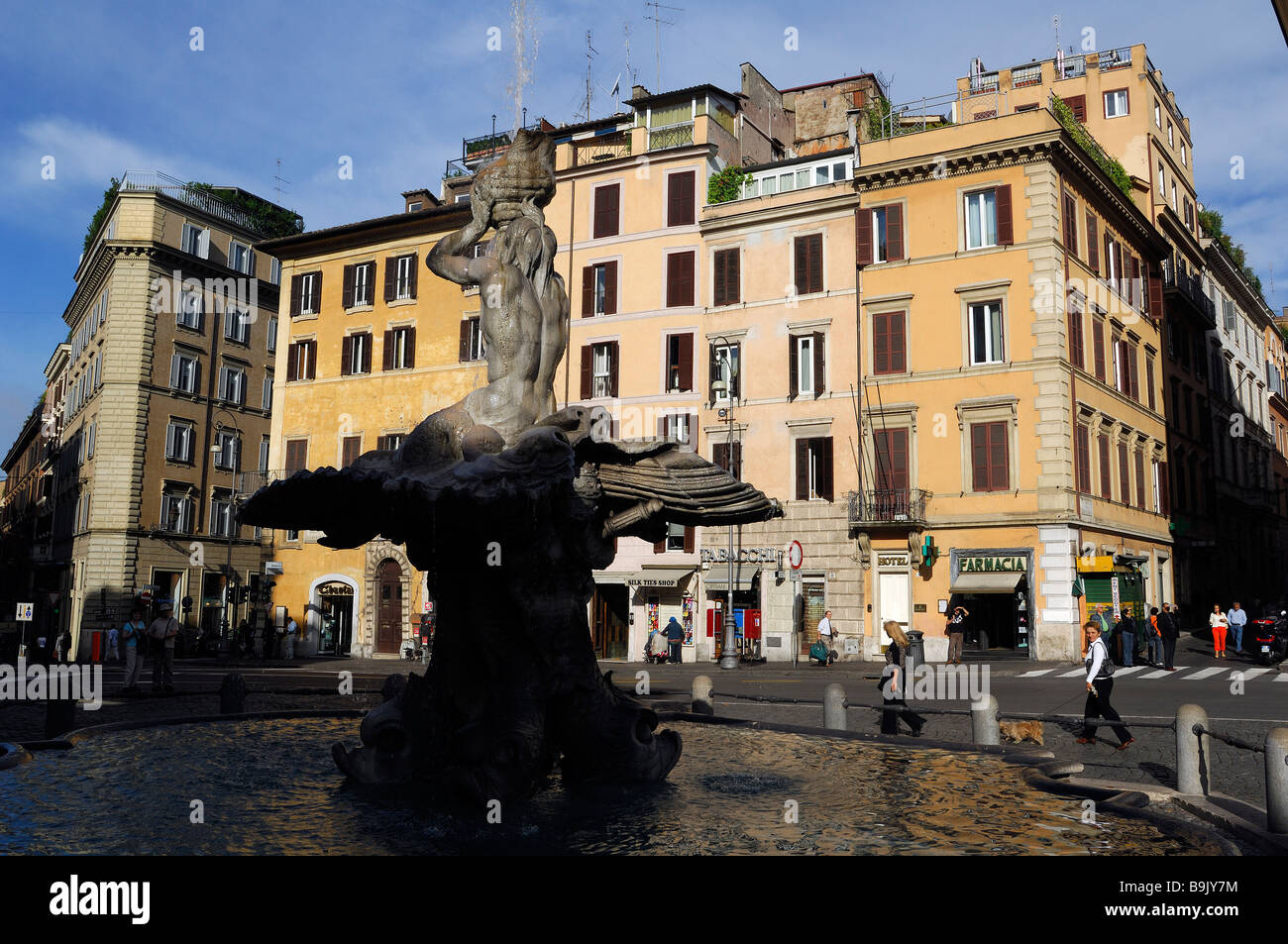 Fontana del tritone piazza barberini rome italy fountain triton hi-res ...