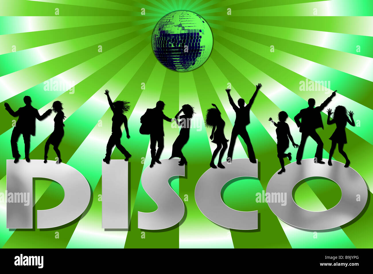 disco party green Stock Photo - Alamy