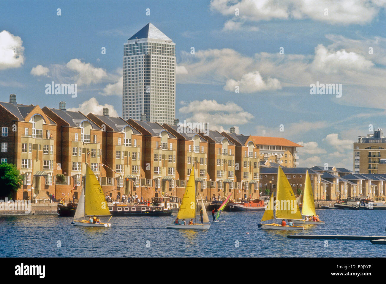 Sailing dinghies at Surrey Docks London England UK Stock Photo - Alamy