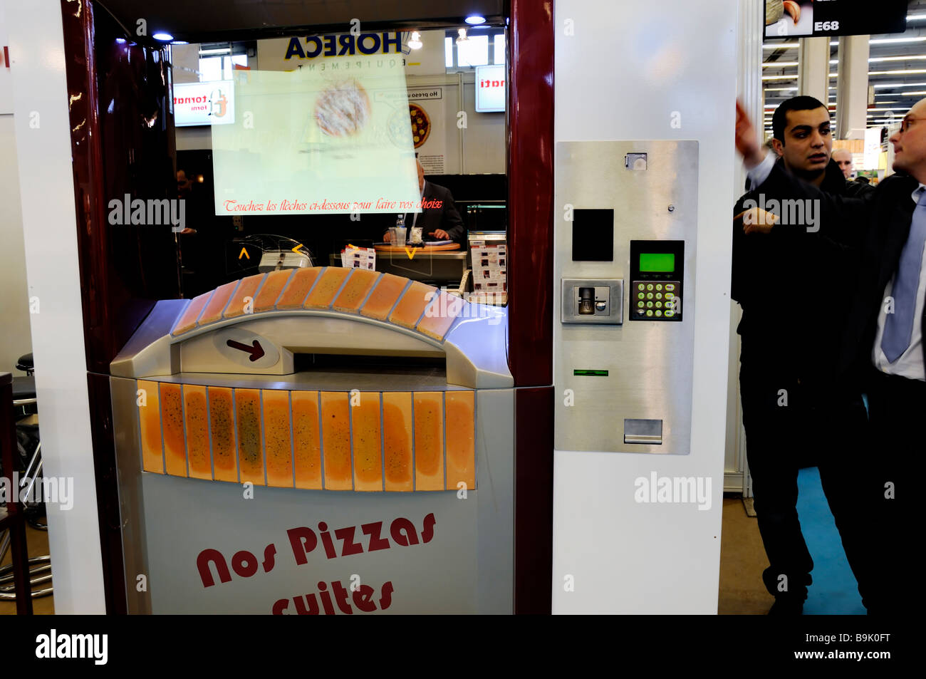 PARIS FRANCE, Visiting Food Trade Show, Pizza Automatic Cooking Vending ...