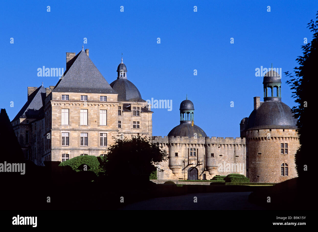 France, Dordogne, Perigord Noir, Hautefort, castle Stock Photo - Alamy