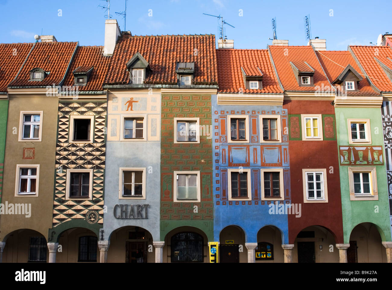 A beautifully coloured row of Tenement Buildings in the Old Market ...