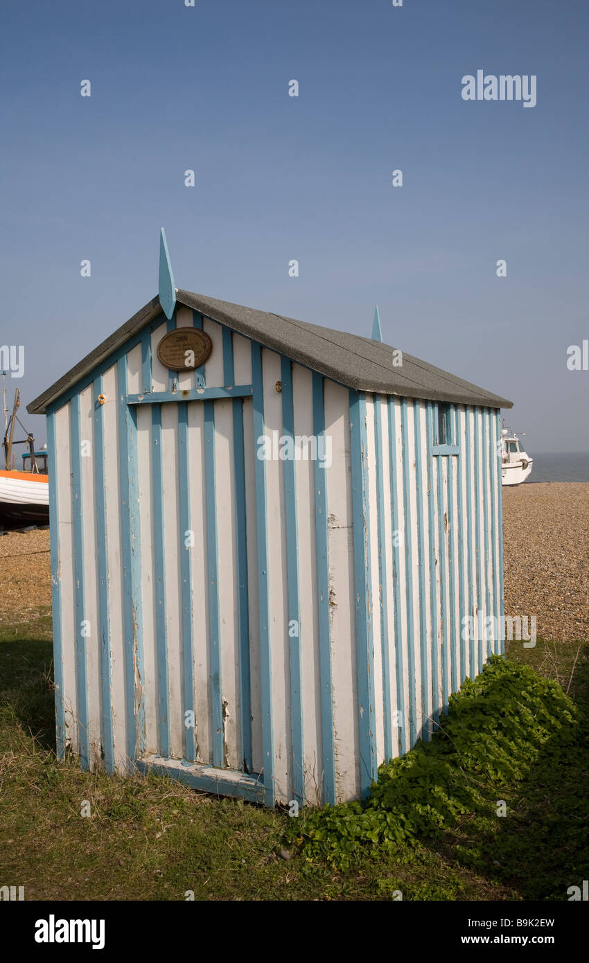 Old beach bathing hut Aldeburgh Suffolk England Stock Photo - Alamy