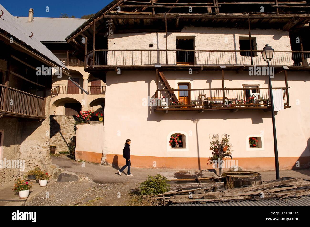 France, Hautes Alpes, Vallouise, traditional house Stock Photo - Alamy